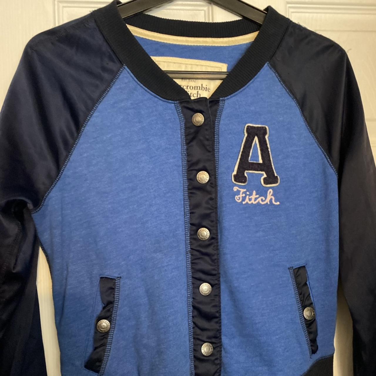 Abercrombie & Fitch Varsity Baseball Jacket Bomber... - Depop