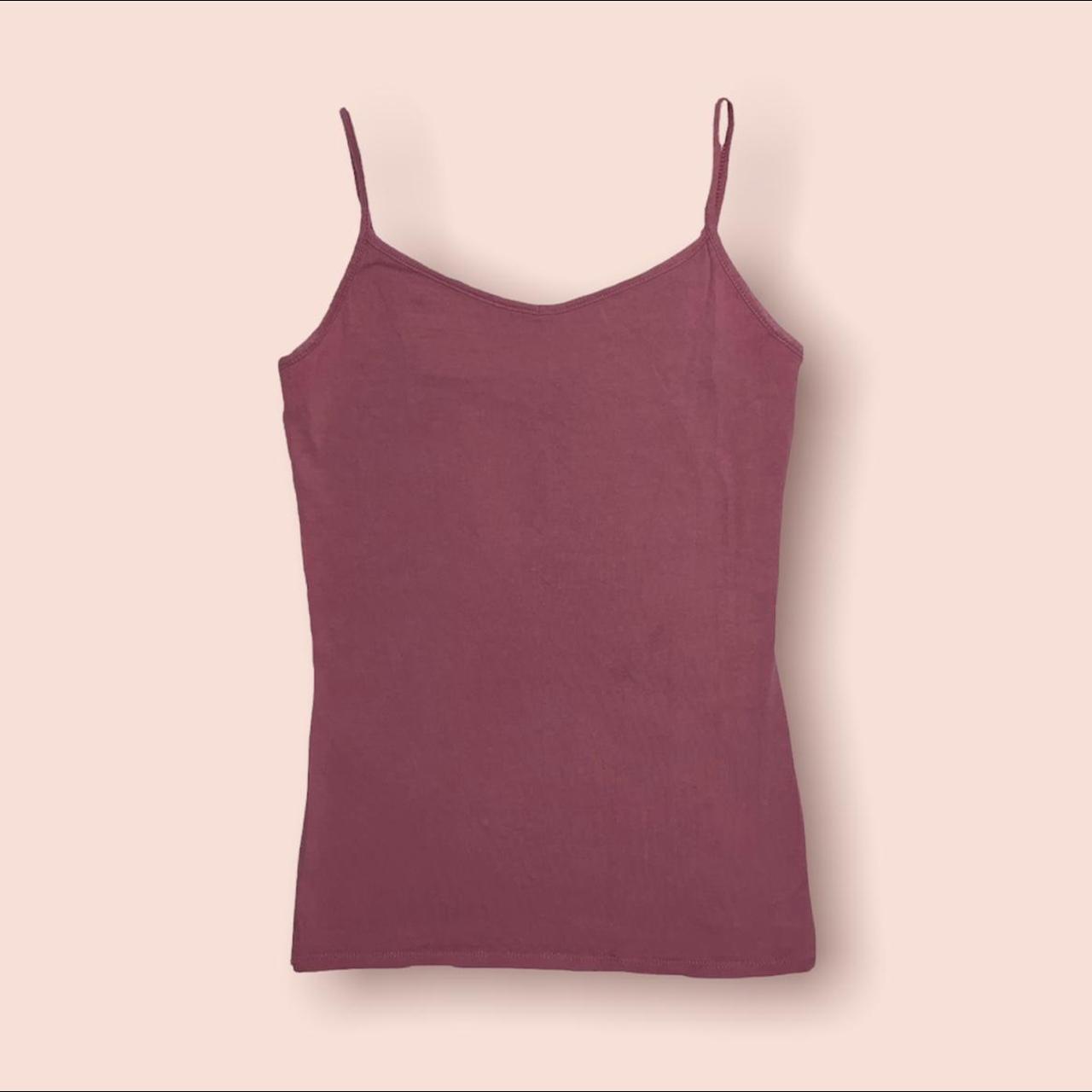 Dark Pink Tank Top ♡ Stretchy material ♡ Size... - Depop