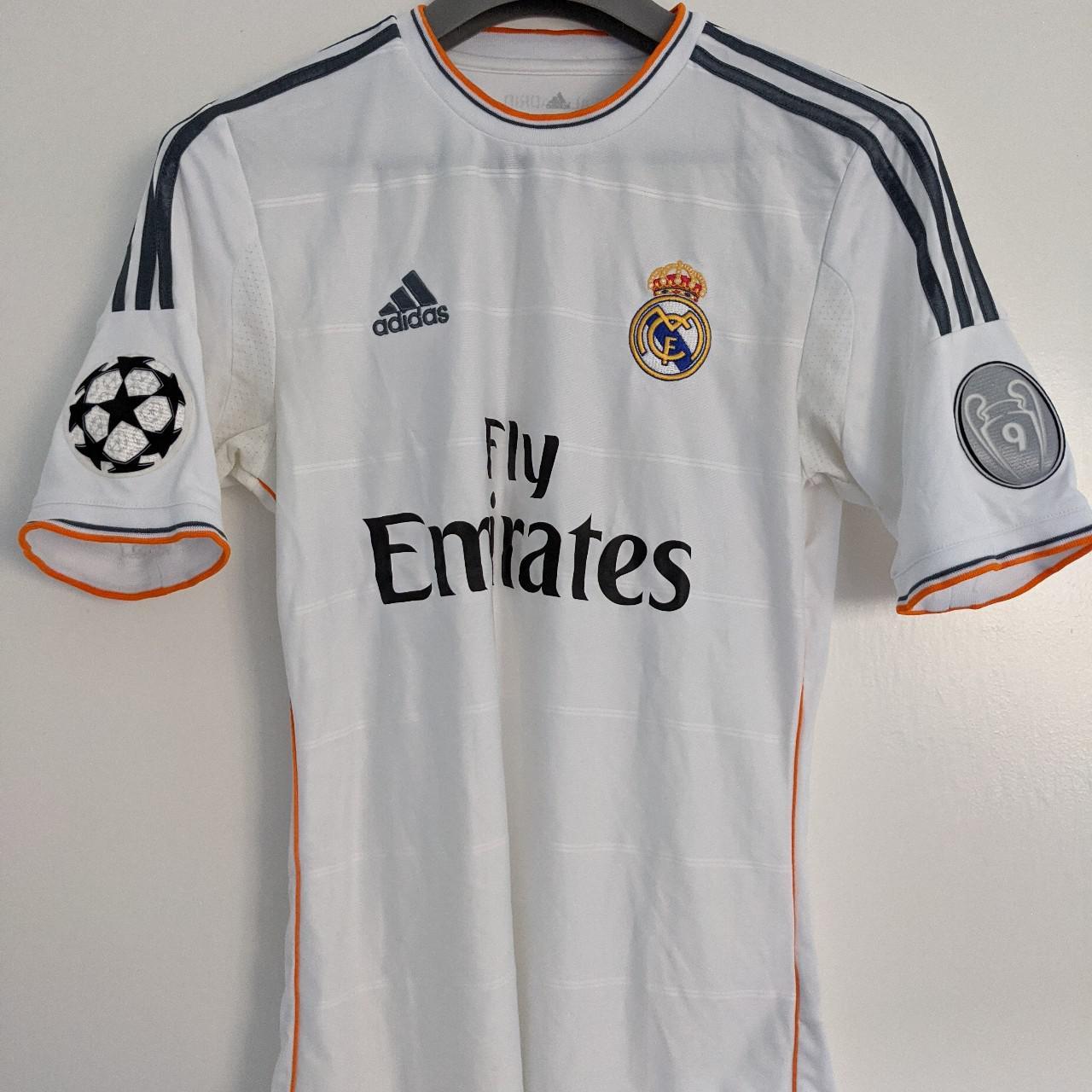 Real Madrid 2013-2014 Home short-sleeve UCL jersey.... - Depop