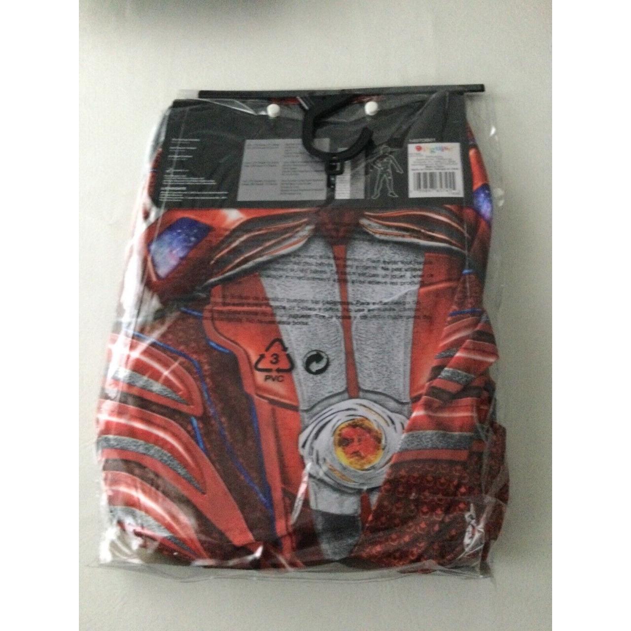 Mens Red Power Ranger Halloween Costume Bodysuit... - Depop