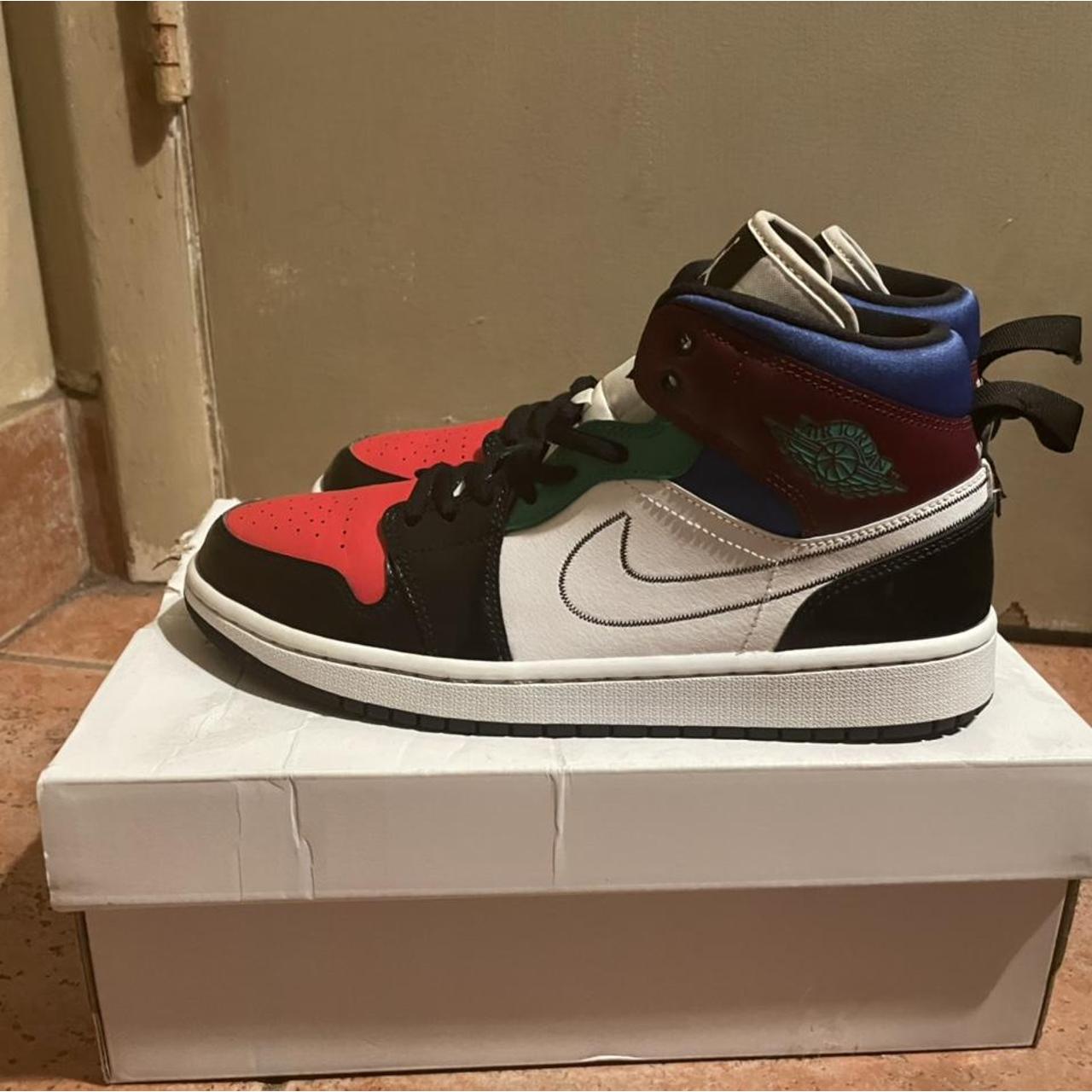 Jordan 1 Mid SE multicolored size 10 womens, light... - Depop