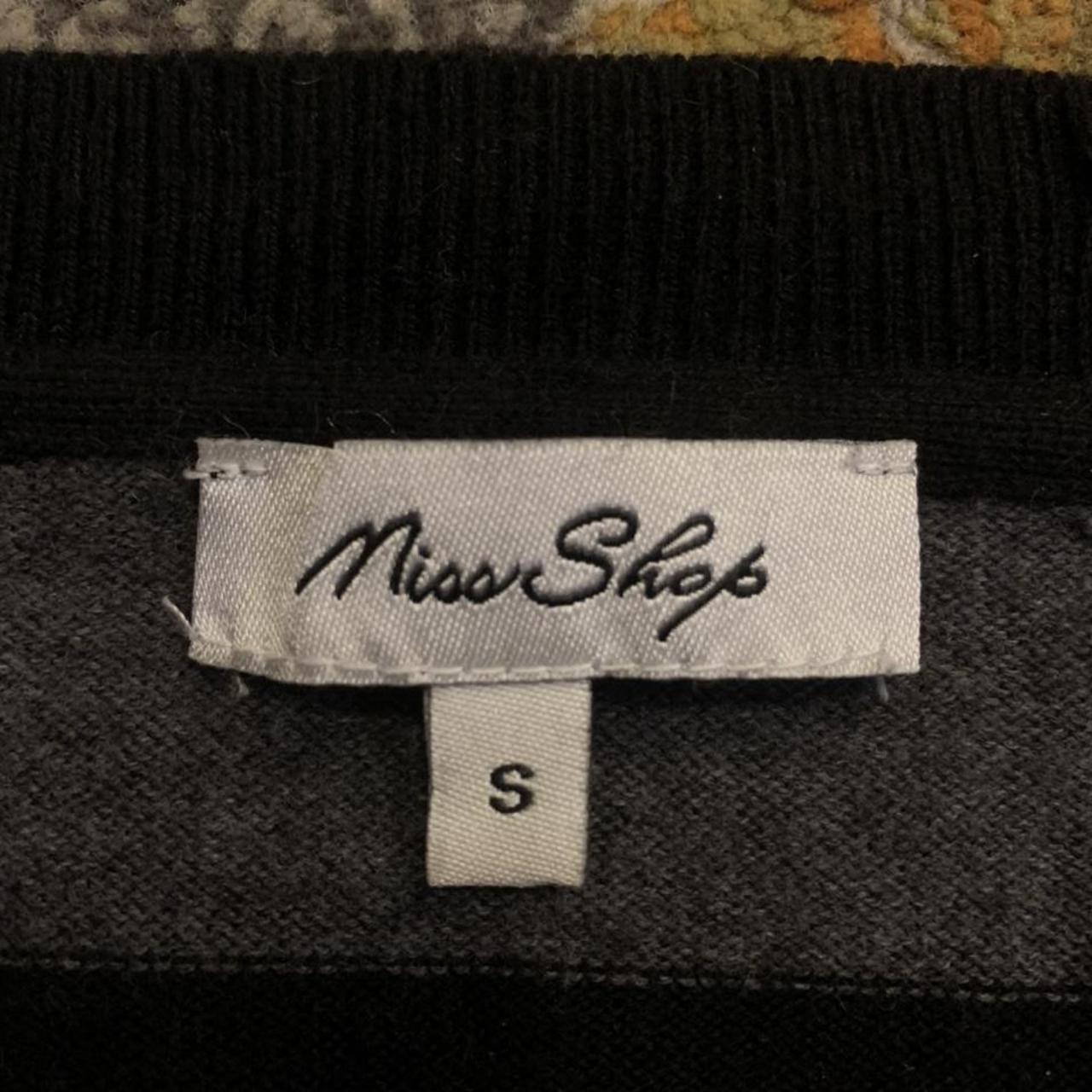 Miss Shop black and grey striped jumper size:... - Depop