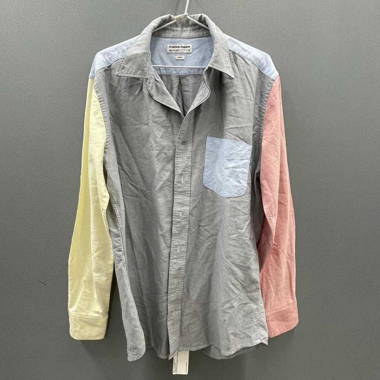 American Apparel Stone Washed Oxford Multicoloured... - Depop