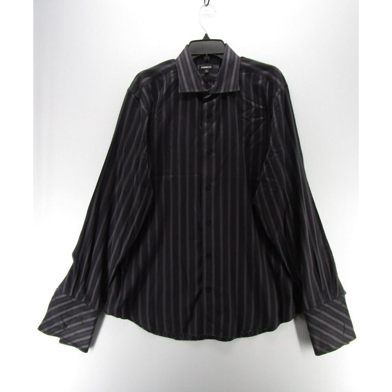 Express Shirt Men XL Gray Button Down French Cuff... - Depop