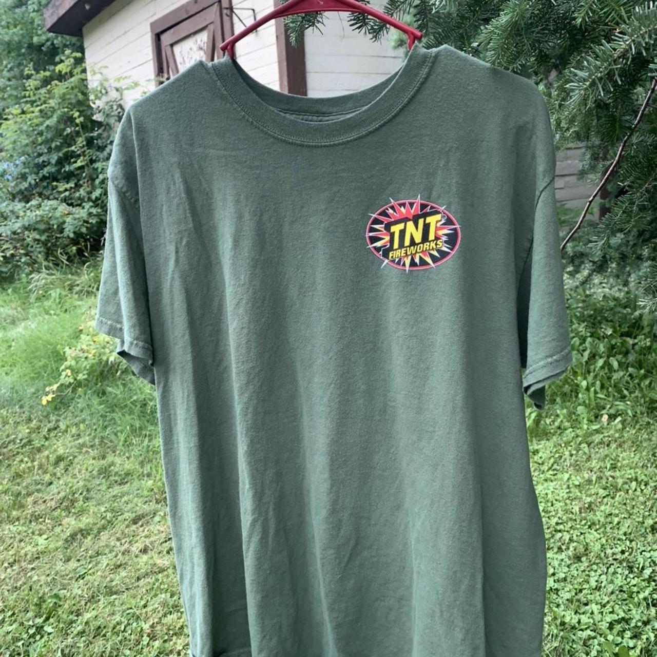 Dark Green TNT Firework T-Shirt #tshirt #green... - Depop