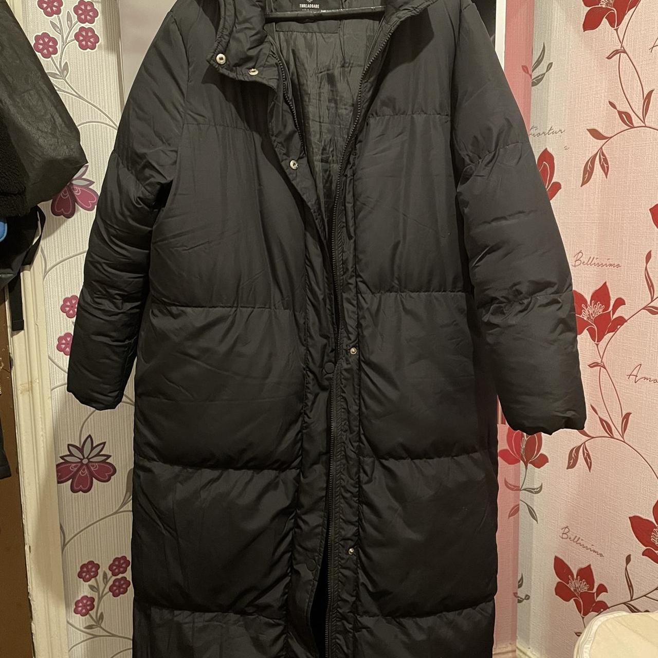 Long puffer coat Damaged button at the bottom so... - Depop