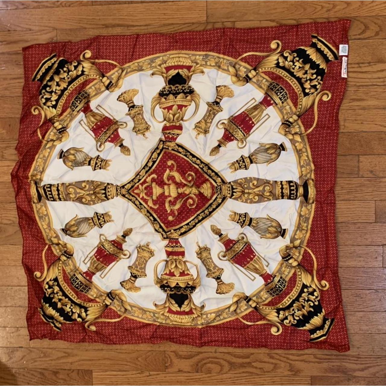 Red silk scarf - Depop