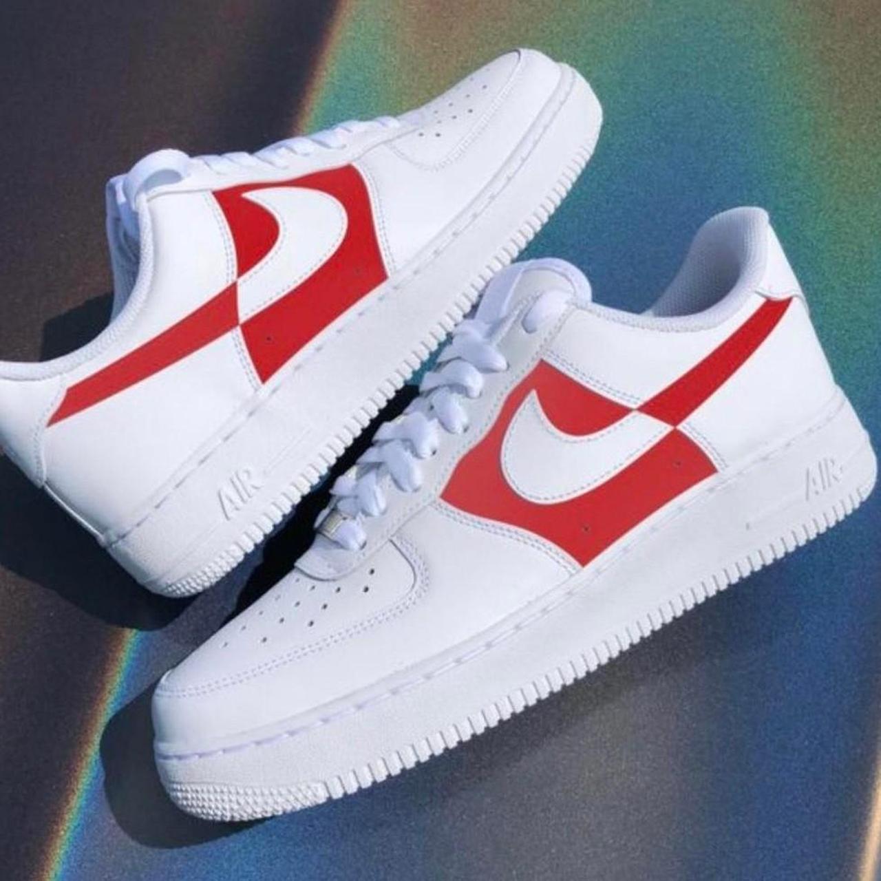 Nike Women's Red Trainers | Depop