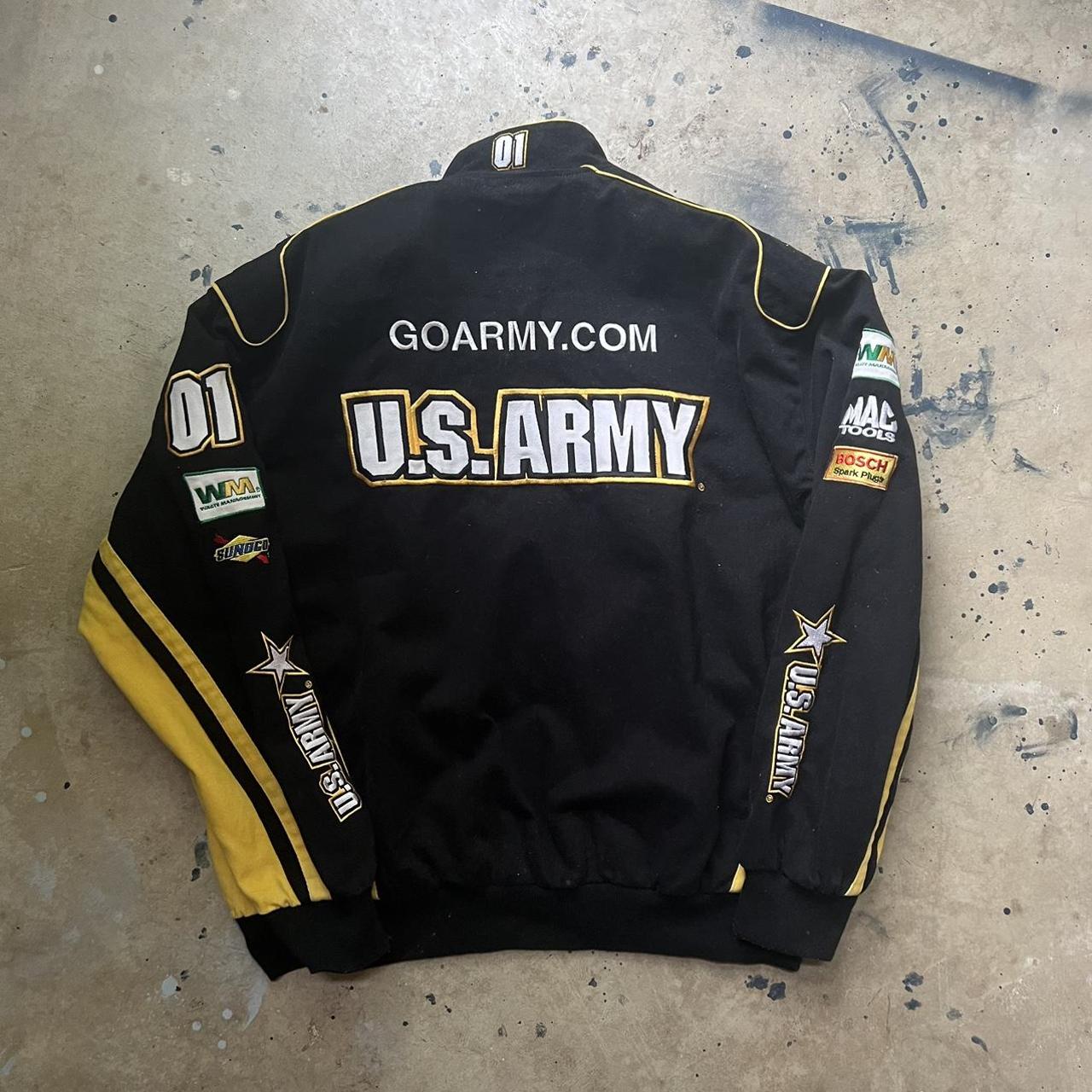 Vintage NASCAR Racing Jacket Mark Martin US Army... - Depop
