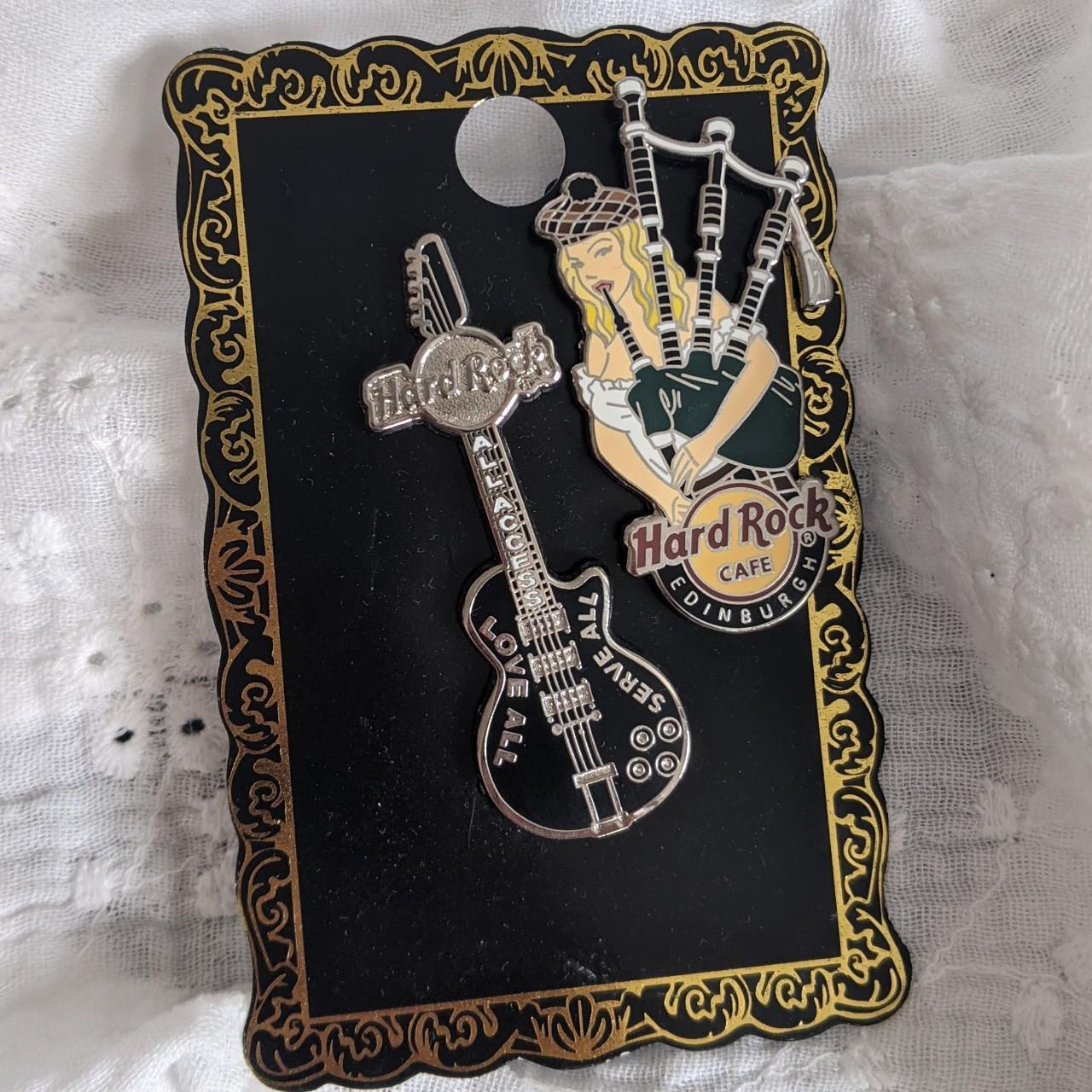 hard rock cafe original pin woman with bagpipe –... - Depop