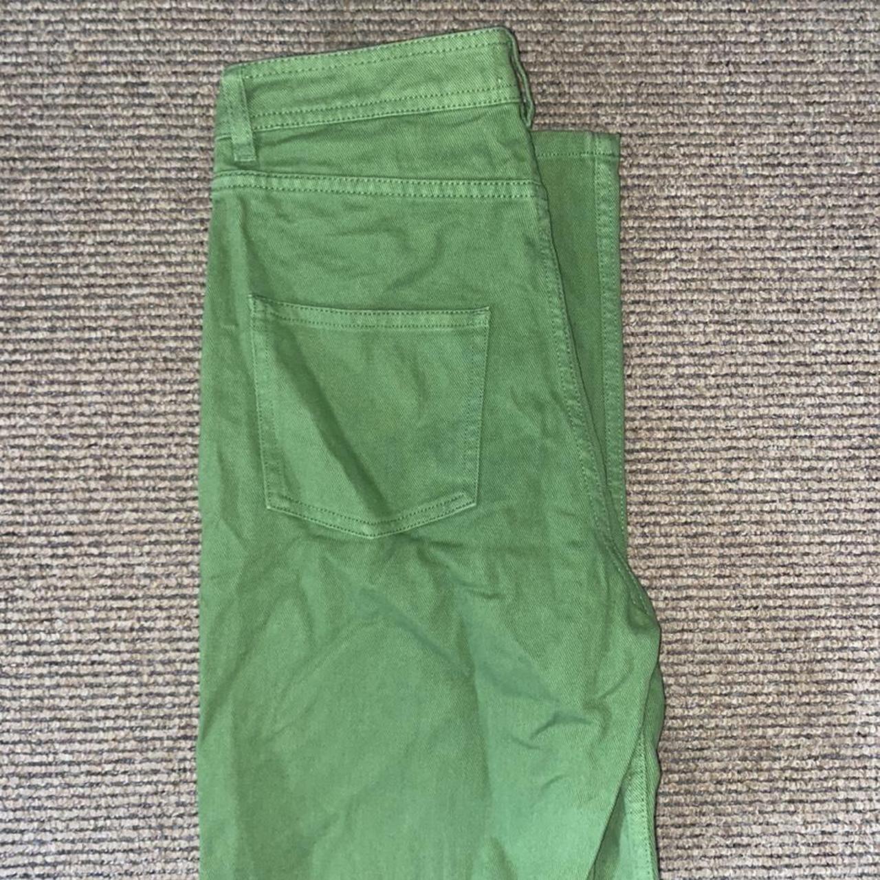 Gorman Organic size 8 green straight leg jeans... - Depop