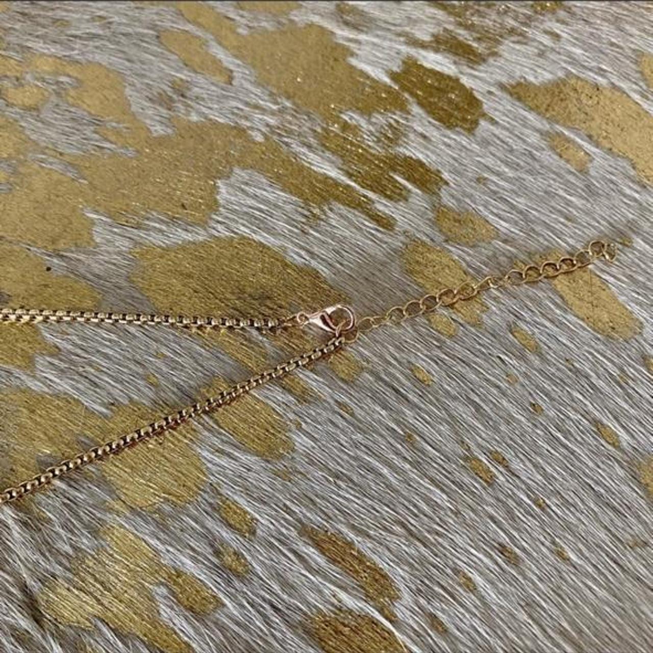 Gold Initial Necklace Letter Chainlink Card Tablet... - Depop