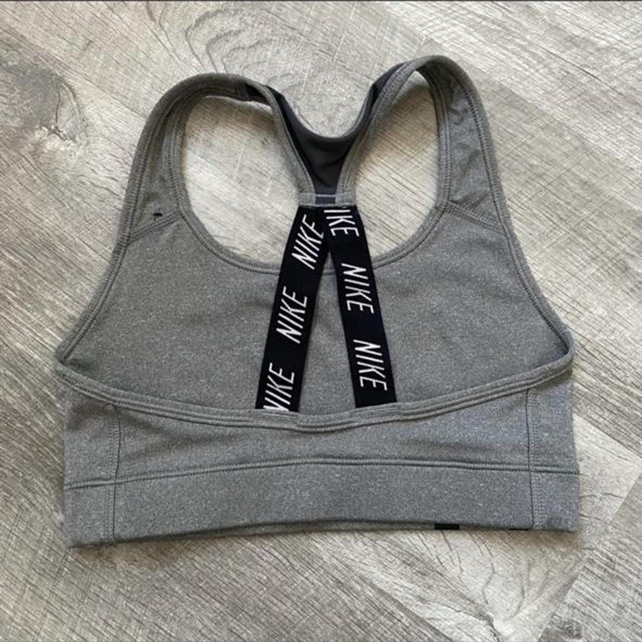 Nike Sports Bra Gray Letters XSmall Great sport bra... - Depop