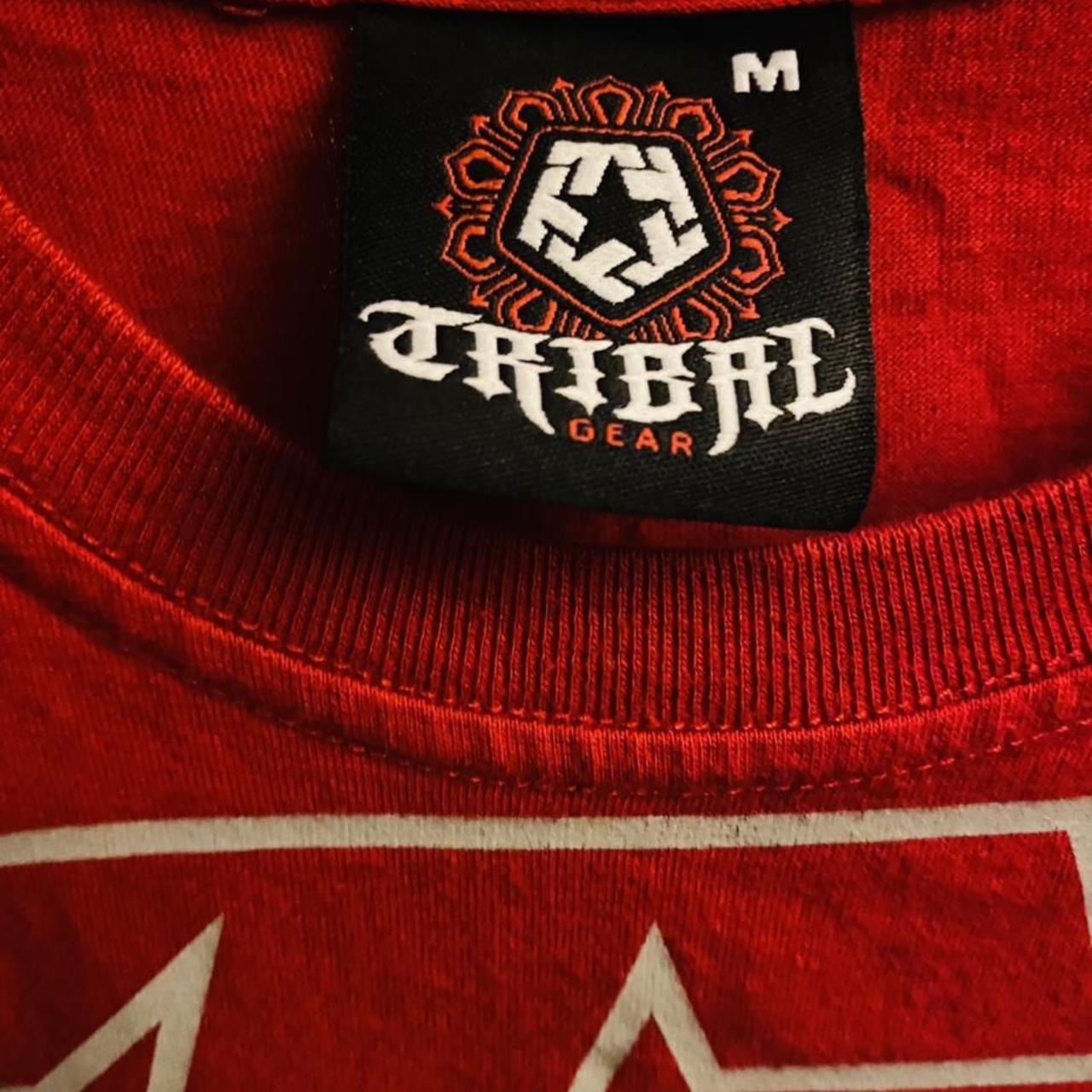 Tribal Gear Men's Black and Red T-shirt | Depop