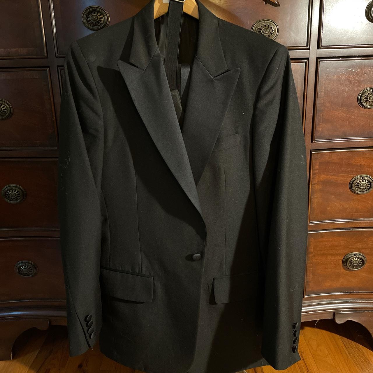 26. black Christian Dior suit with tailor-belt &... - Depop