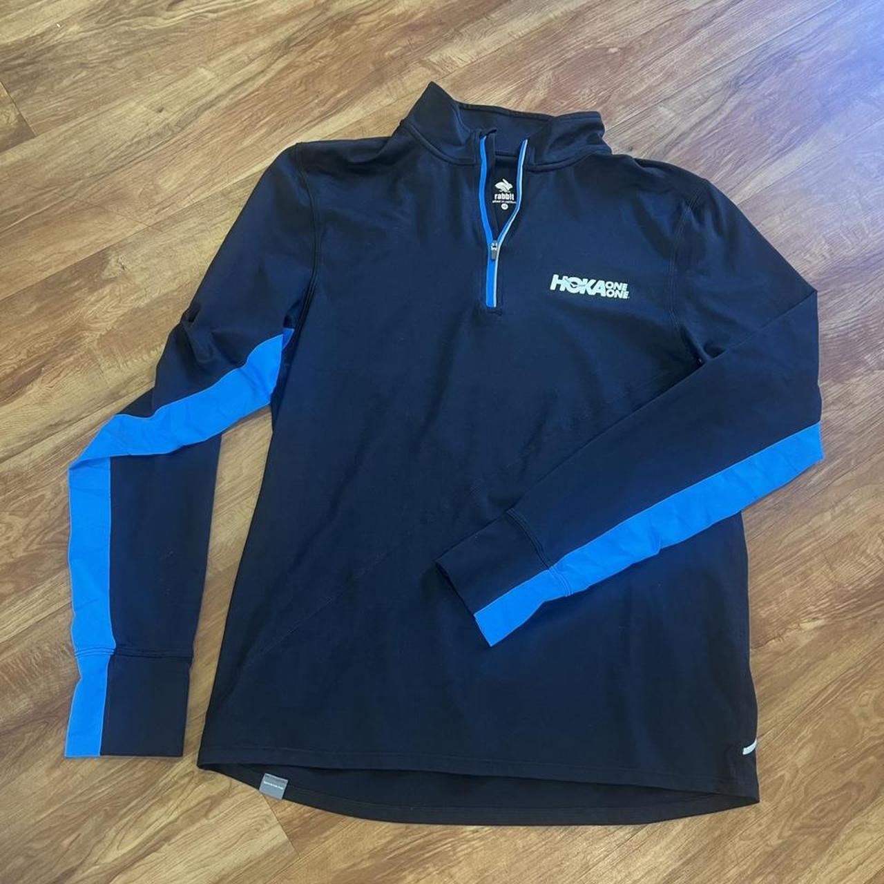 HOKA Rabbit Running Jacket - Black/ Blue Color -... - Depop