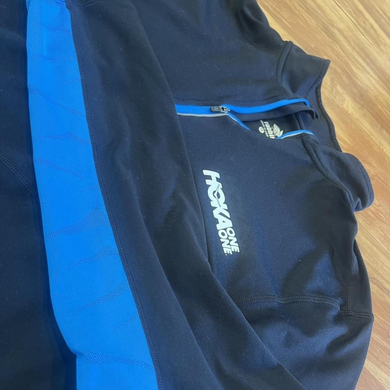 HOKA Rabbit Running Jacket - Black/ Blue Color -... - Depop