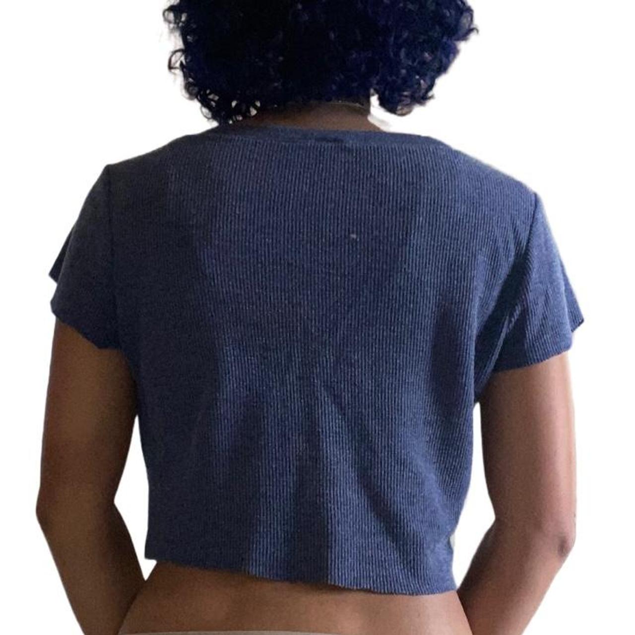 cute henley crop top rly comfy size medium but... - Depop