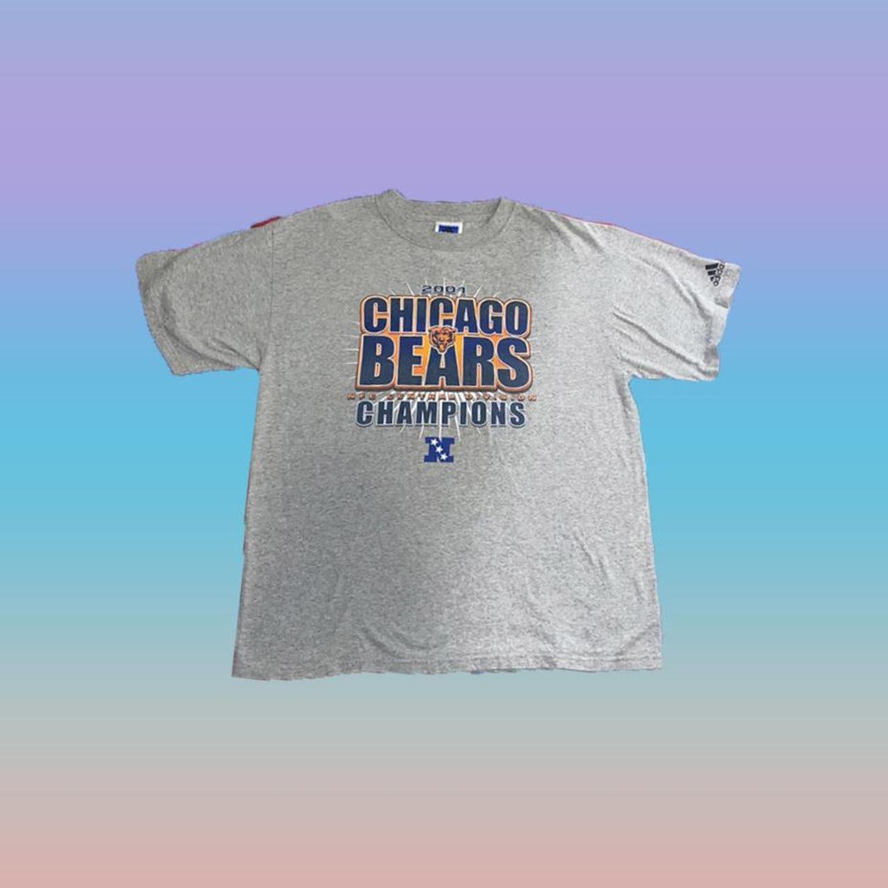 Chicago Bears 2001 NFC Central Champions Adidas Tee... - Depop