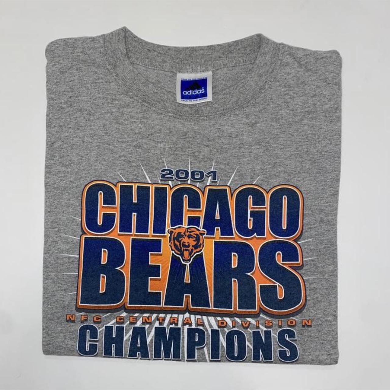 Chicago Bears 2001 NFC Central Champions Adidas Tee... - Depop