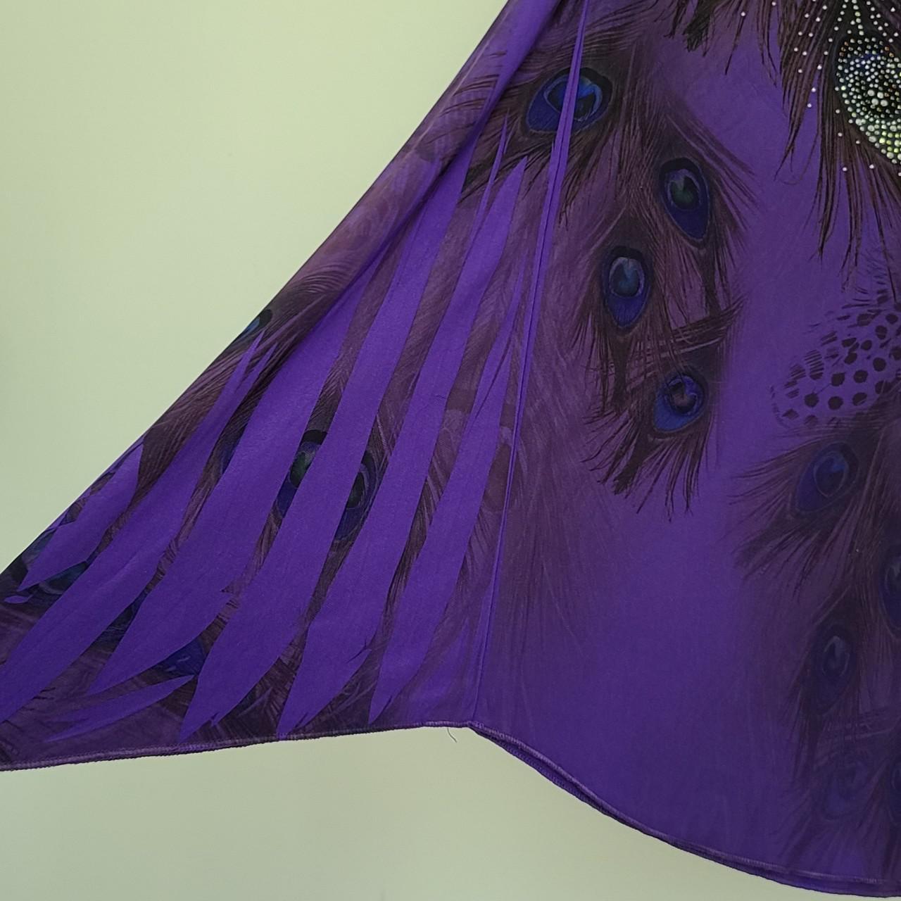 Vintage Purple Peacock Rhinestone Dress So Unique Depop