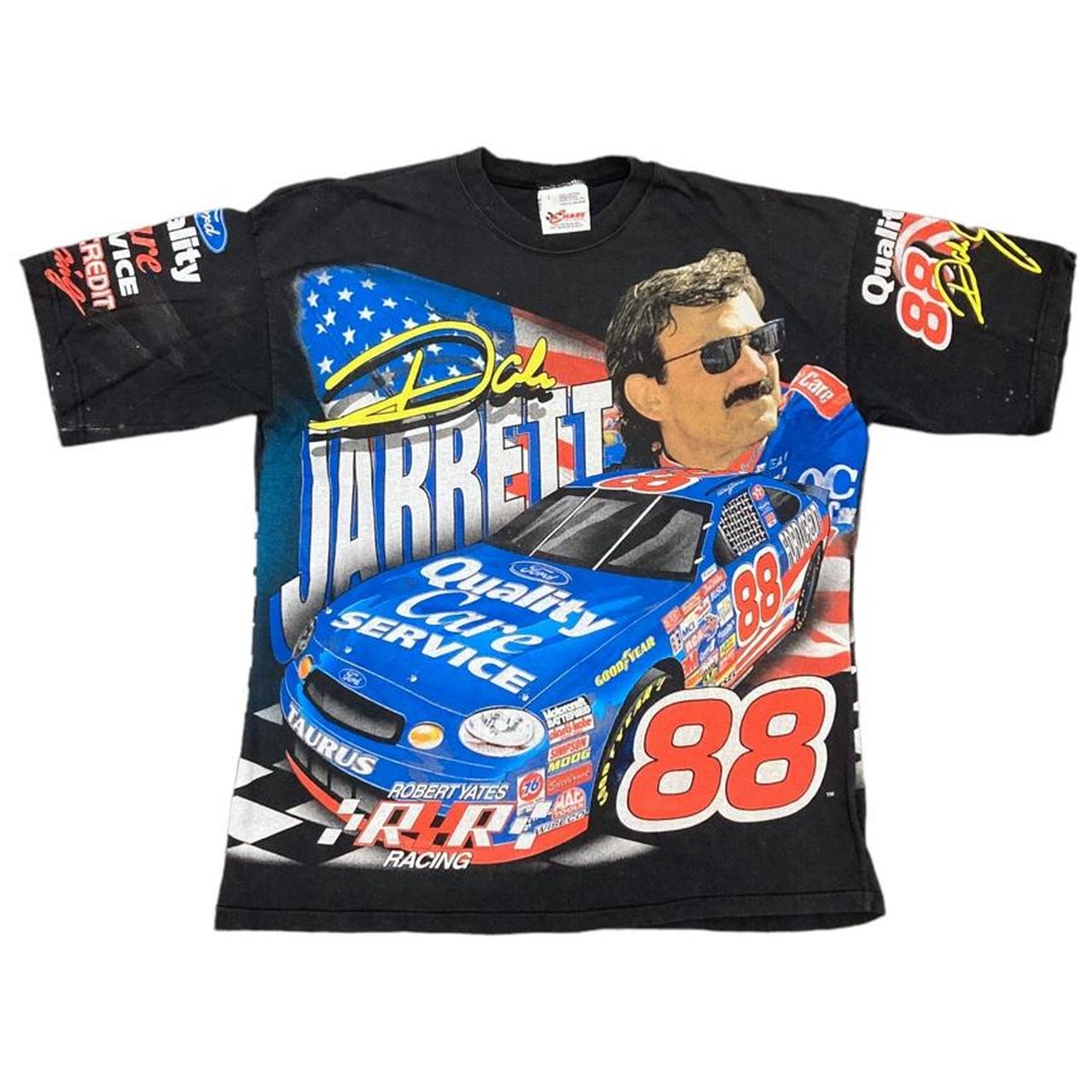 Vintage Nascar AOP Graphic Tee. Vintage Dale Jarrett... - Depop