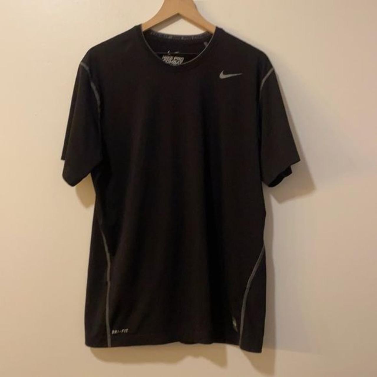 Nike Pro Combat Dri-Fit Black Performance Shirt Size... - Depop