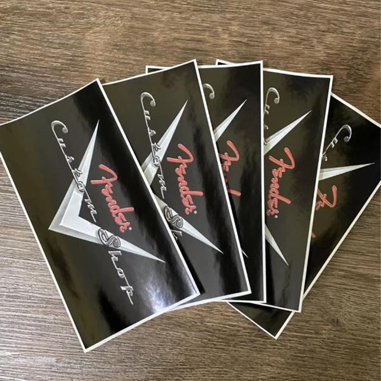 fender guitar stickers custom shop comes with five... - Depop