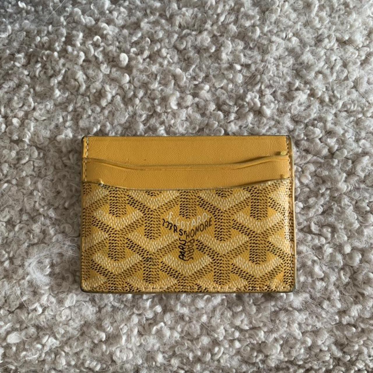 Used Goyard Saint-Sulpice Card Wallet - Yellow Used... - Depop