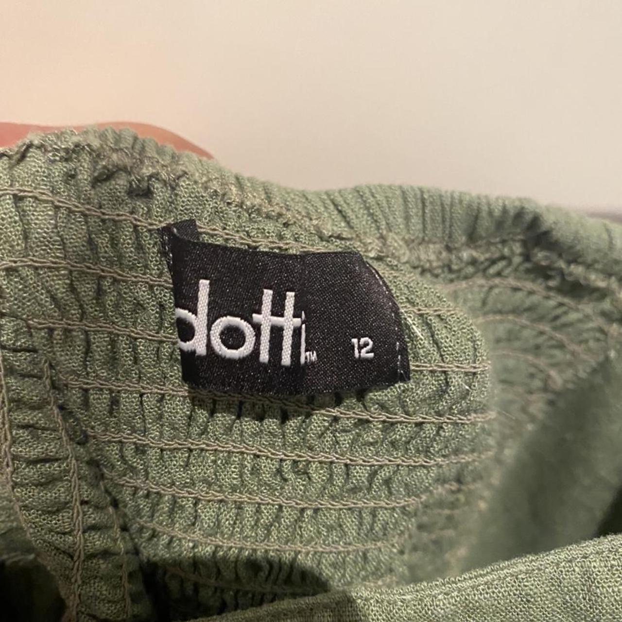 Dotti Playsuit - khaki green - brown/black... - Depop