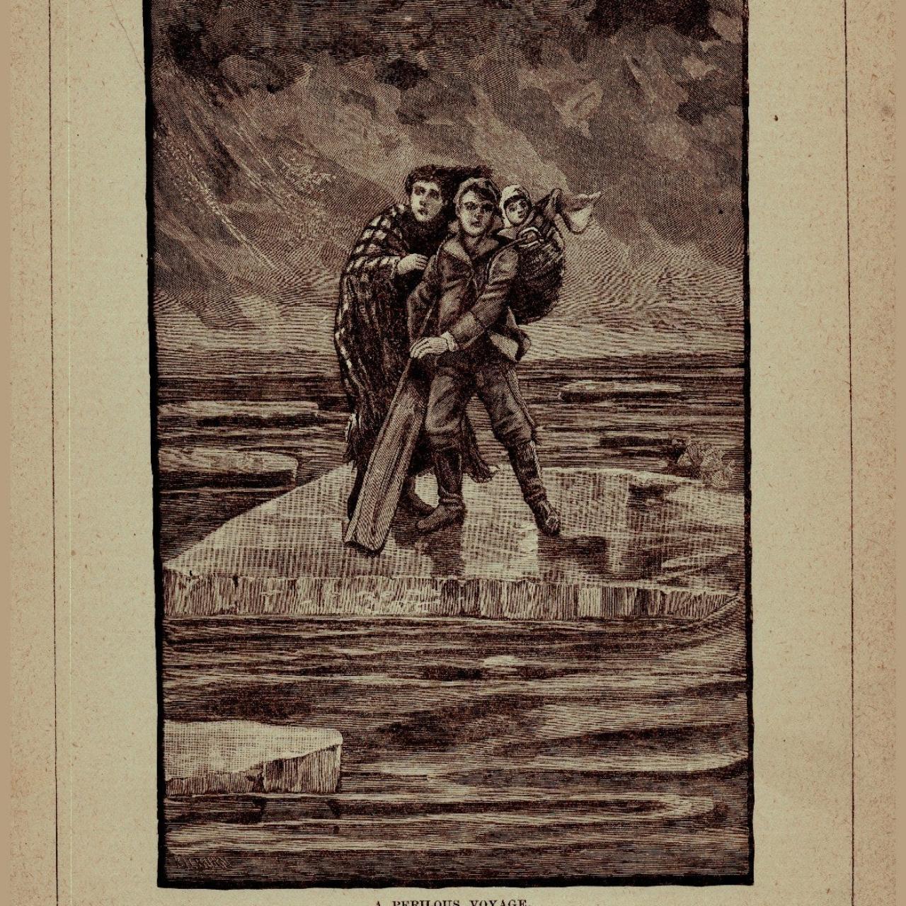 1895 Good Cheer A Perilous Voyage Antique 7x10 Rare... - Depop