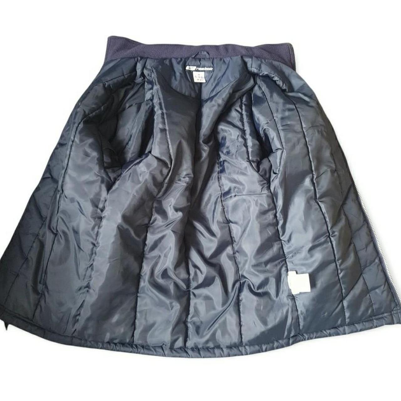 Vintage Reebok shell navy quilted jacket. Size... - Depop
