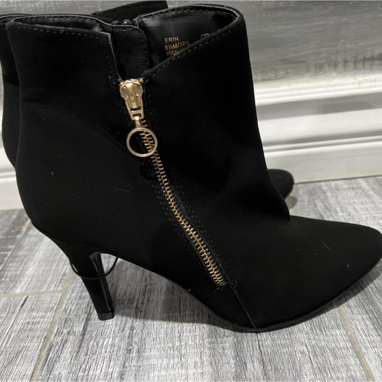 Me Too Women Erin Black Suede Ankle Boots Booties Sz... - Depop