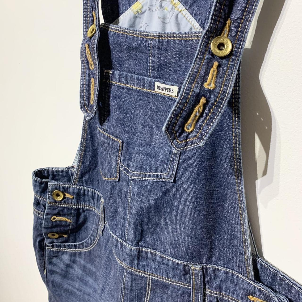 Short overalls with cute patch on back pocket... - Depop
