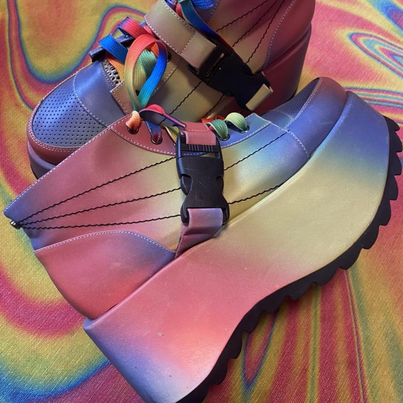 Holo iridescent color changing shoes!! ESQAPE brand💖... - Depop