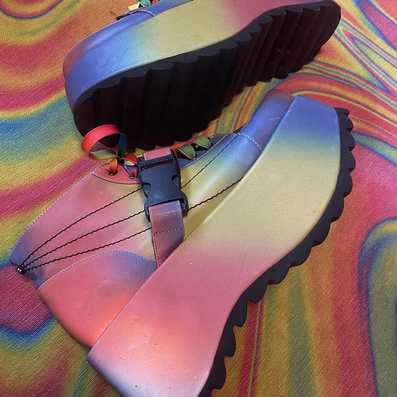 Holo iridescent color changing shoes!! ESQAPE brand💖... - Depop