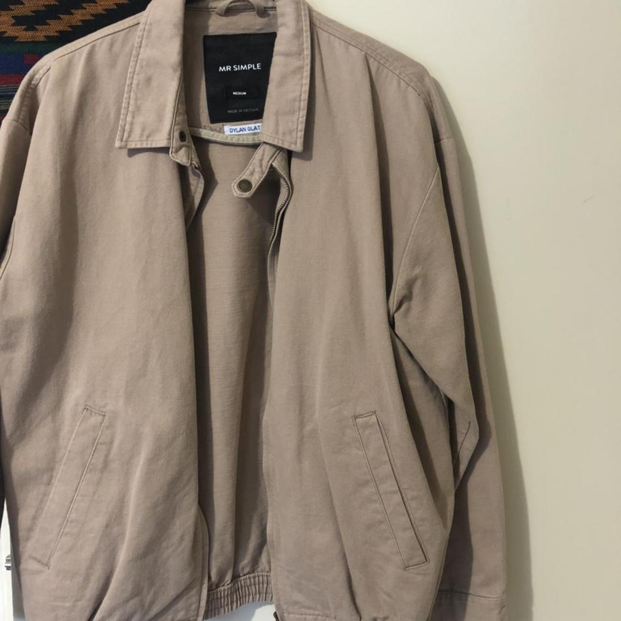 •MR. SIMPLE TAN HARRINGTON JACKET• Mens medium (fits... - Depop