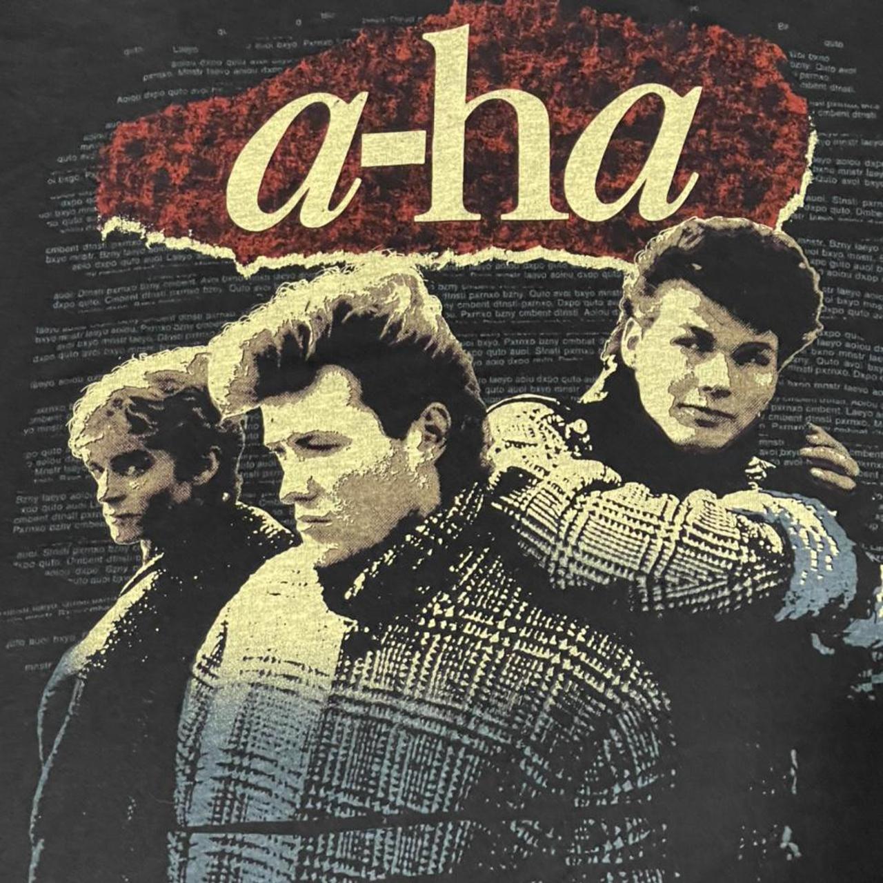 80s Vintage A-ha Band T shirt britpop,... - Depop