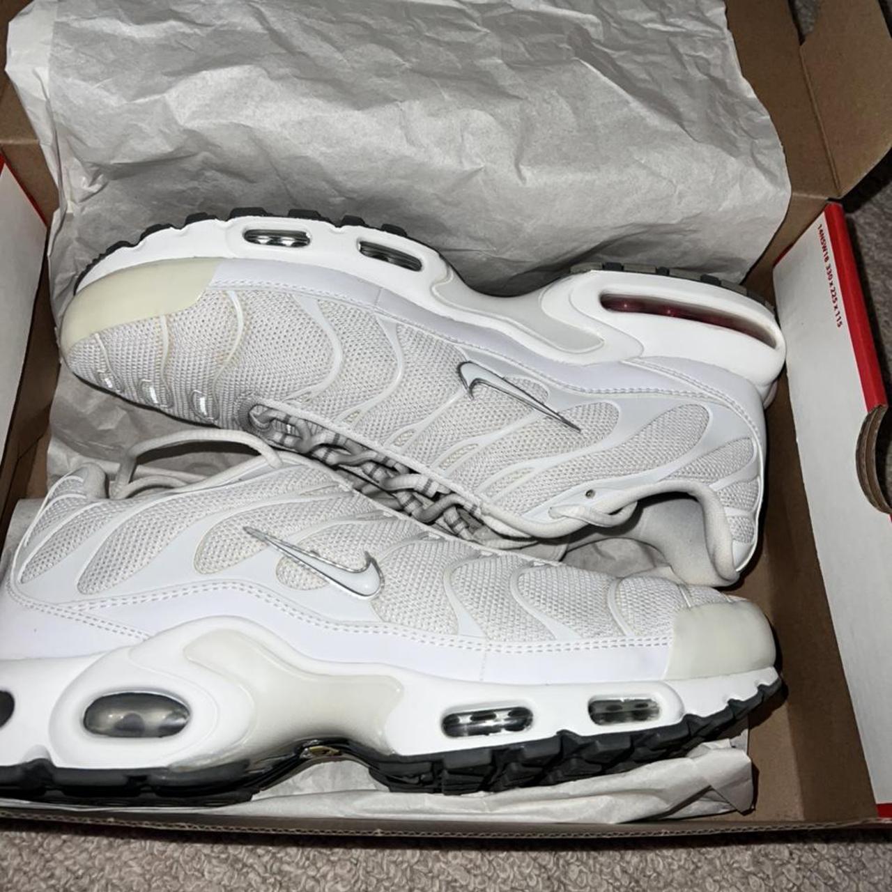 Brand New White Nike Tn For some reason they have... - Depop