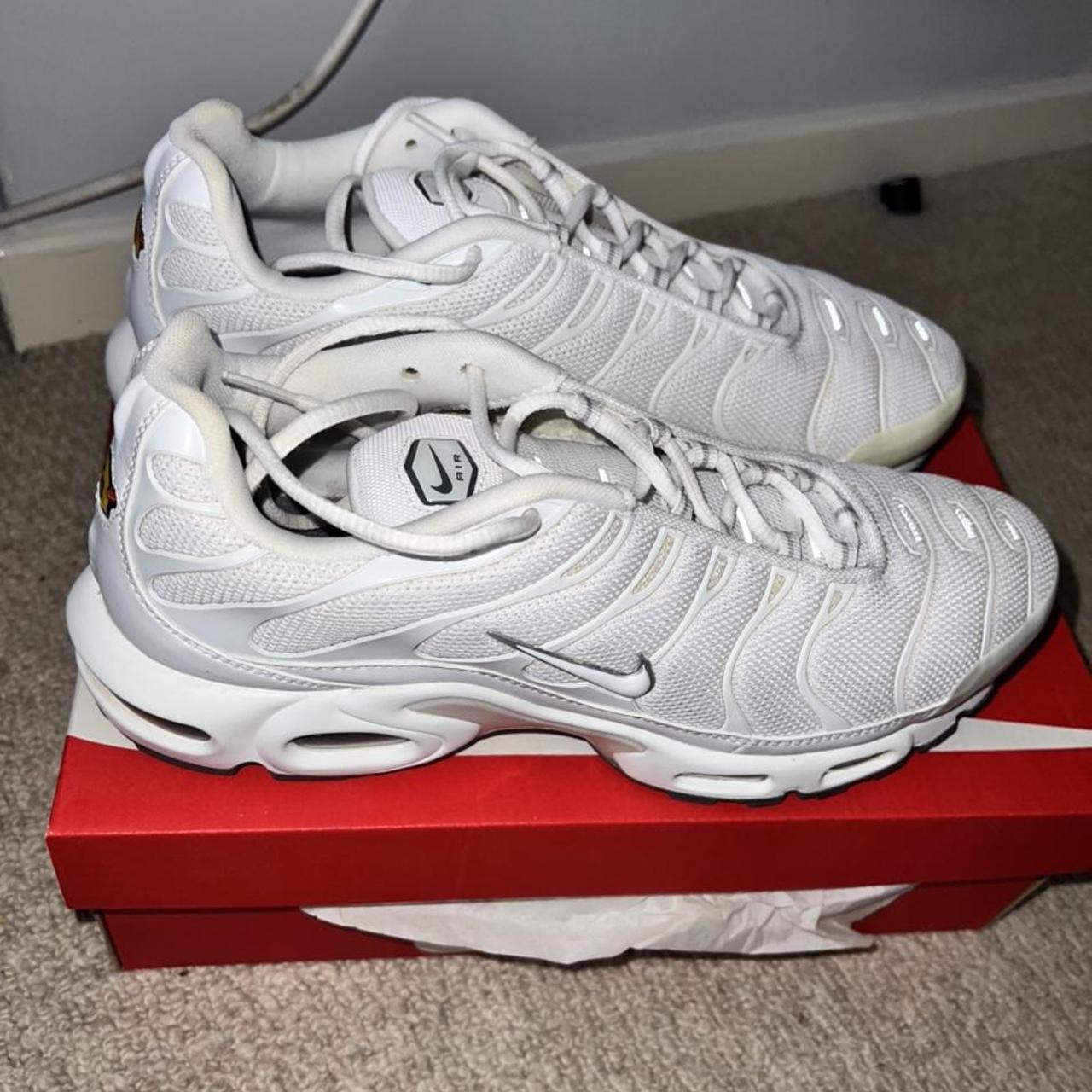 Brand New White Nike Tn For some reason they have... - Depop