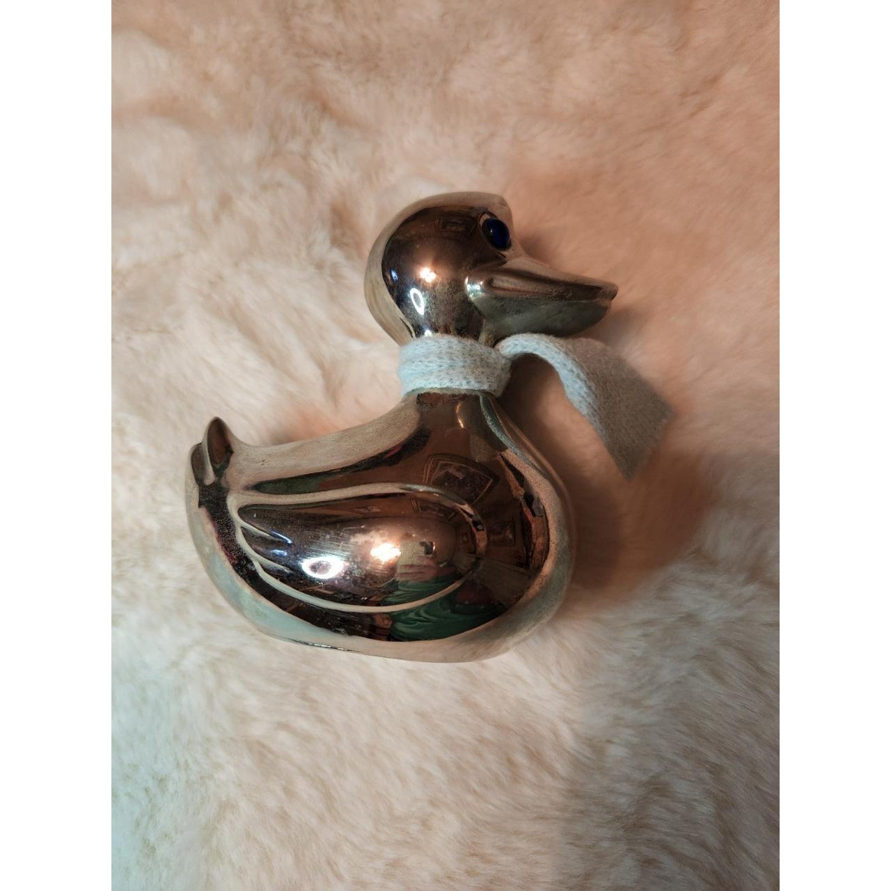 Vintage Silver Plated Leonard Duck Bank Very cute... - Depop