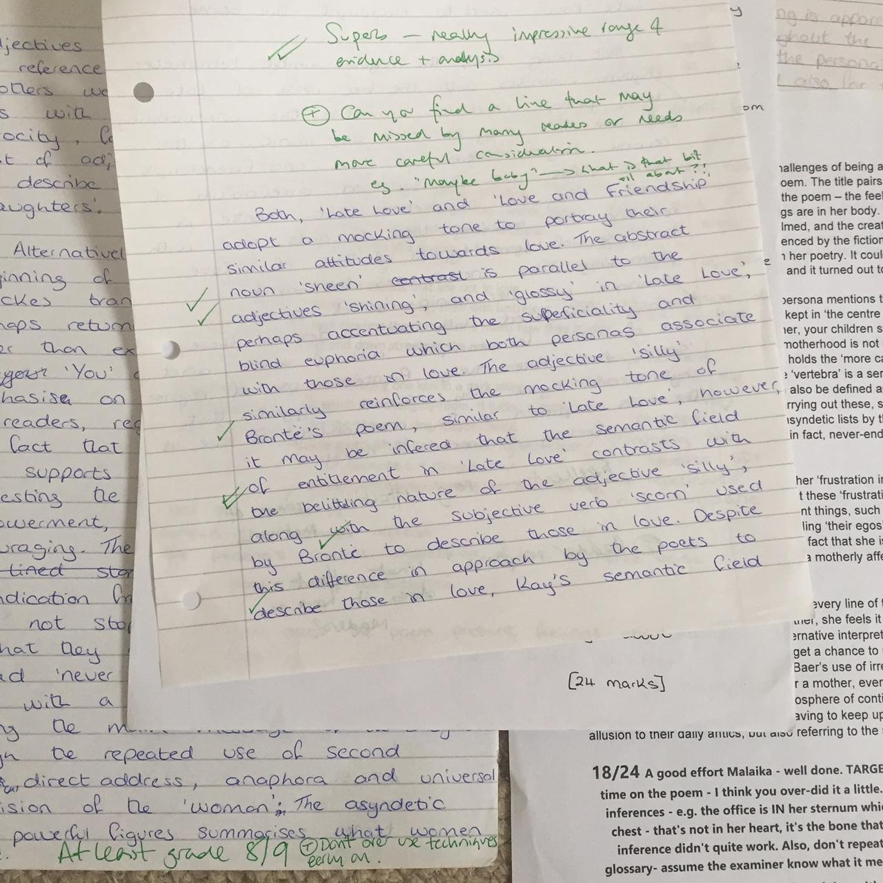 Grade 9 GCSE Unseen Poetry Notes and... - Depop