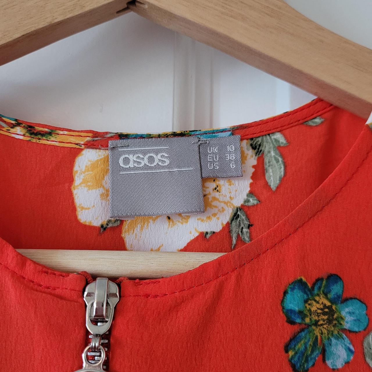 Asos red floral dress - Depop