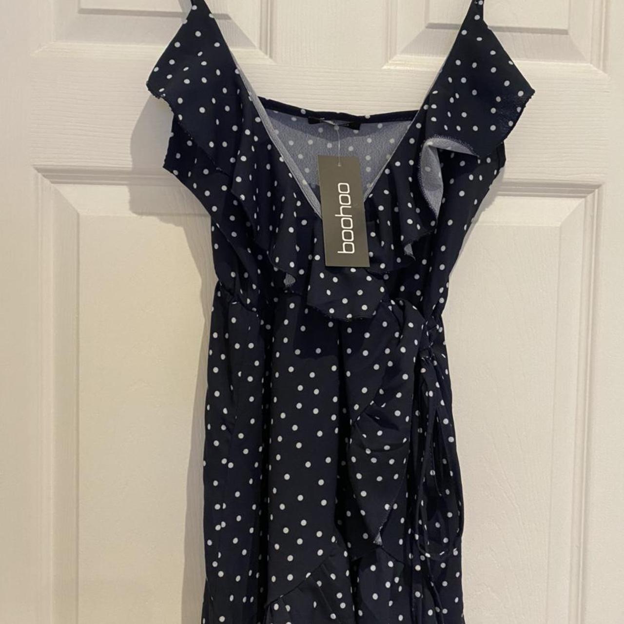 Boohoo Women's Navy Dress | Depop