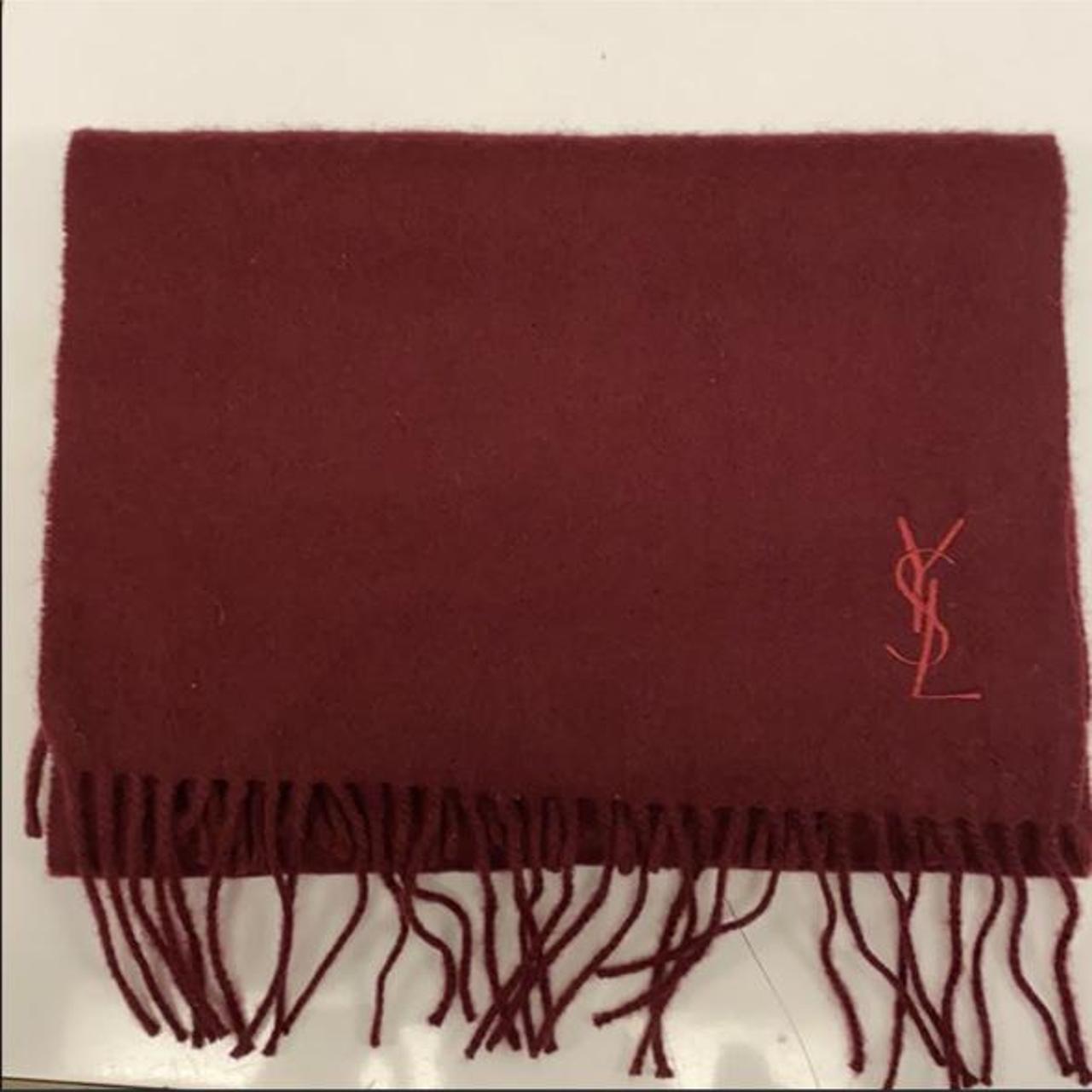 Authentic YSL wool scarf. Has a small hole shown in... - Depop