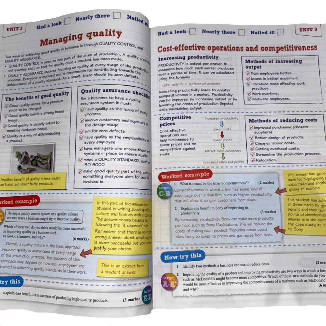 Business Edexcel Revision Guide Units 1,3&5 In good... - Depop