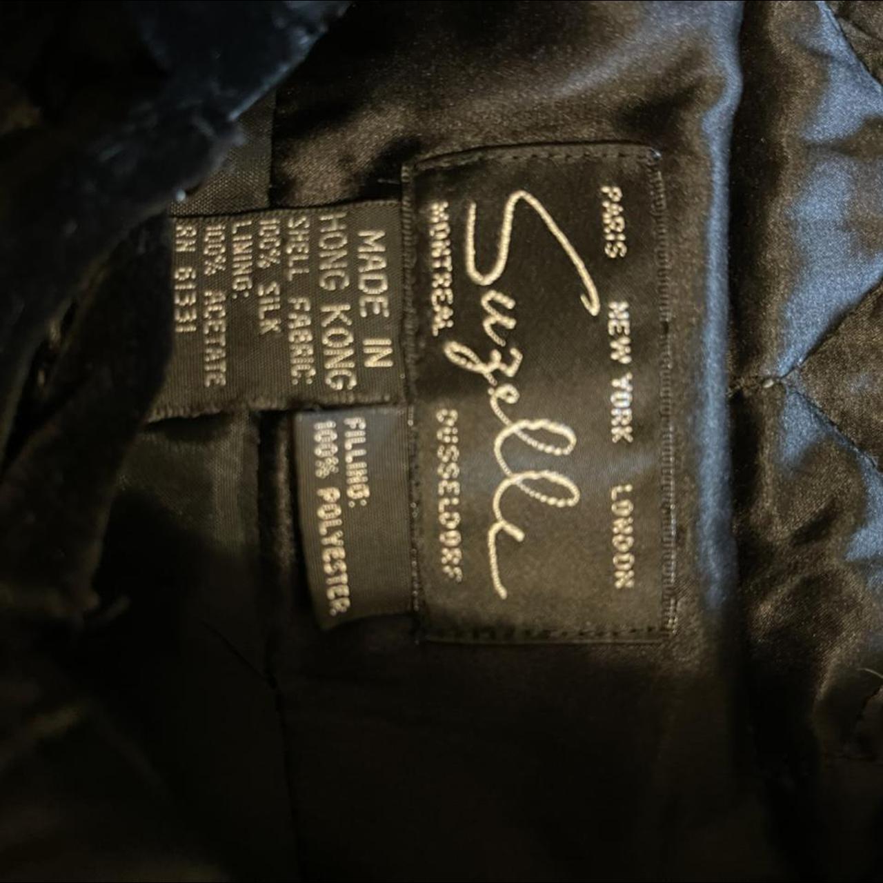 Gorgeous Suzelle black silk jacket with velvet trim. - Depop