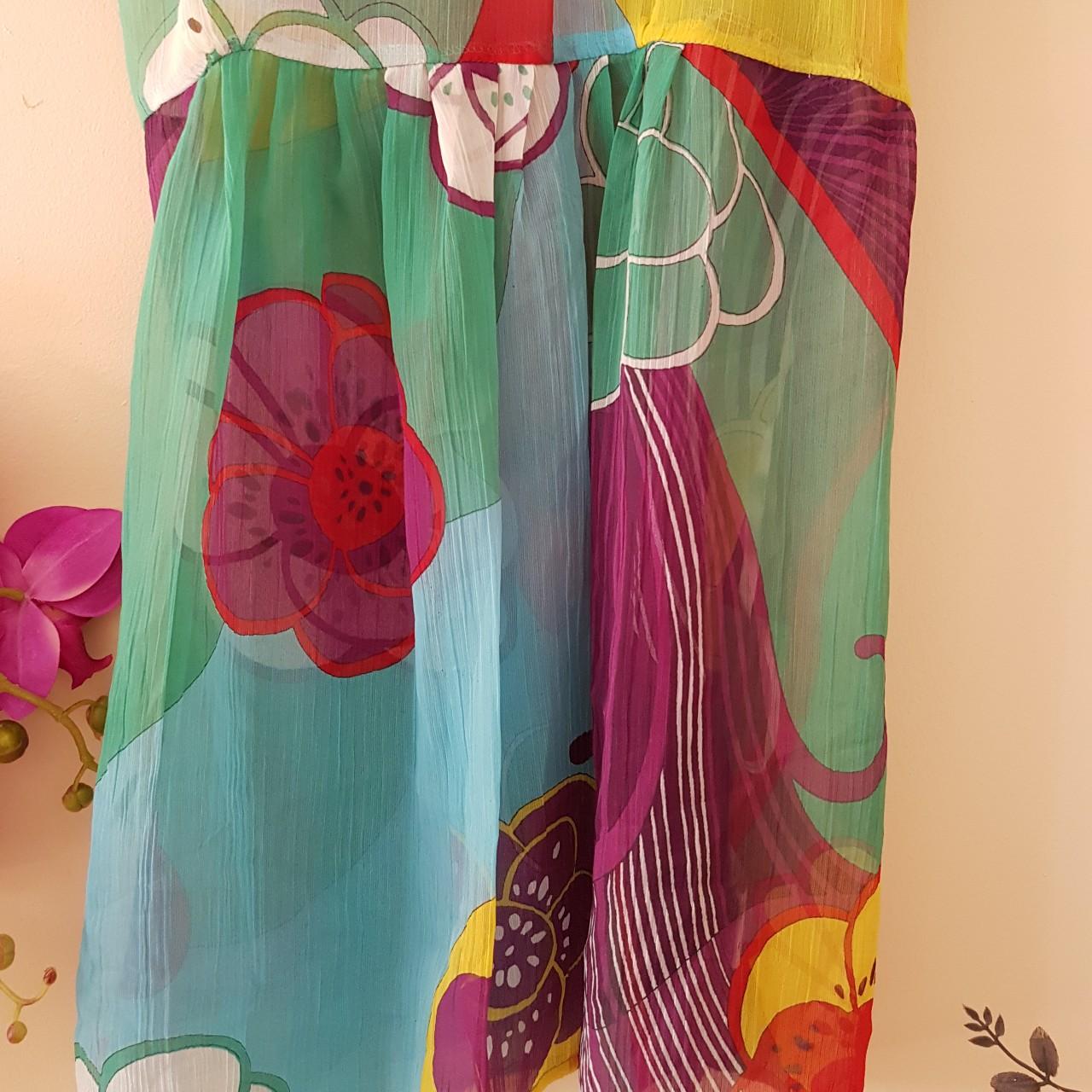 Funky retro bohemian longline tunic top. Floaty... - Depop