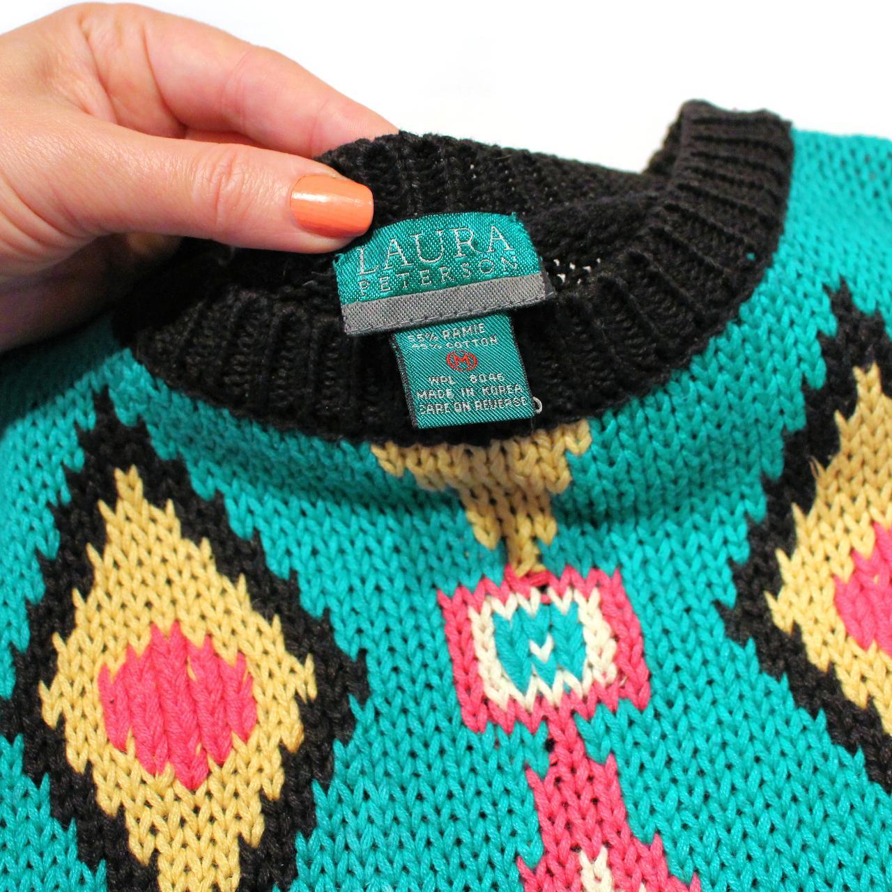 An awesome 80s vintage colorful sweater vest! It's... - Depop