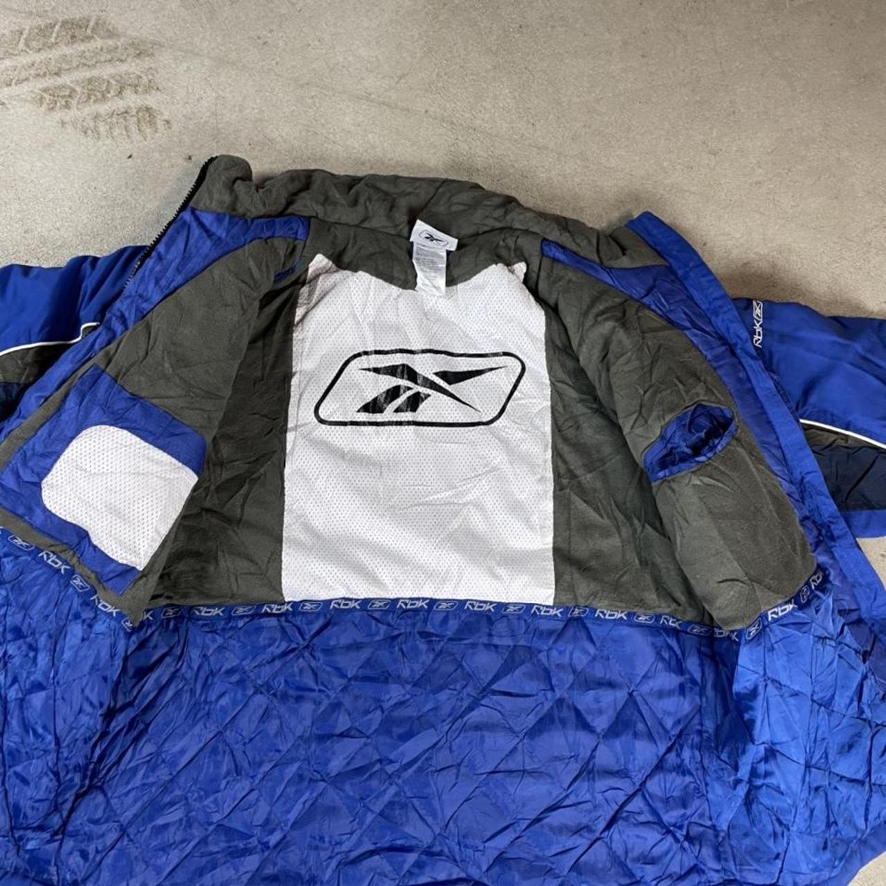 Royal Blue Reebok Jacket Size: XL, fits size... - Depop